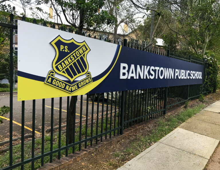 Fence Branding Signs for Schools – Custom School Fence Signage